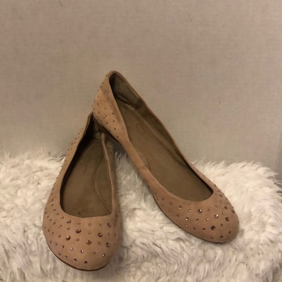 Jessica Simpson | Shoes | Jessica Simpson Mikia Rhinestone Flats | Poshmark